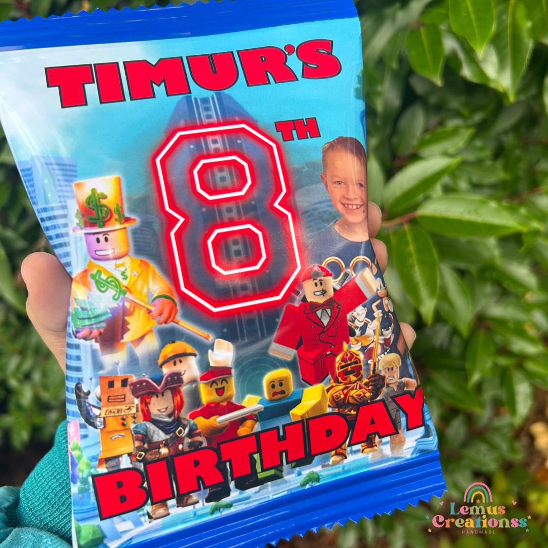 Custom Roblox Chip Bags, Filled Chip Bags, Roblox Party Favors, Roblox ...