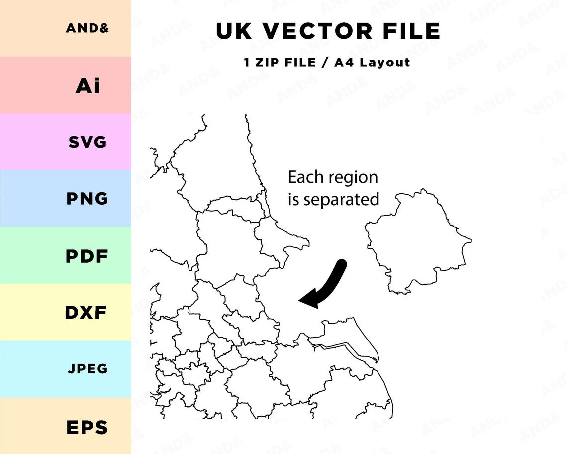 United Kingdom Map Svg King and Queen Cut File UK Vector File Map ...