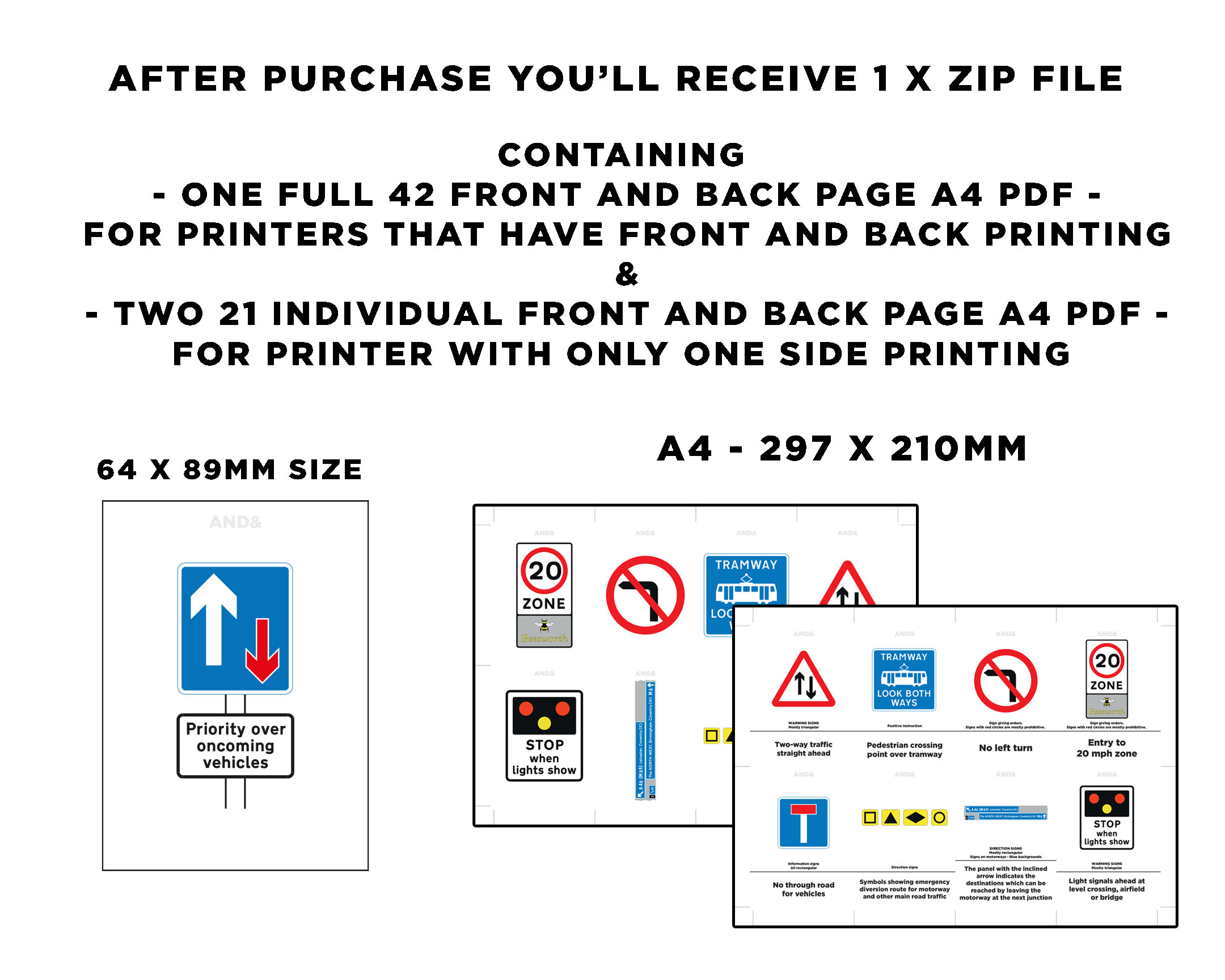 Road Sign Learning Road Signs Flash Cards Learning Cards UK Theory Test ...