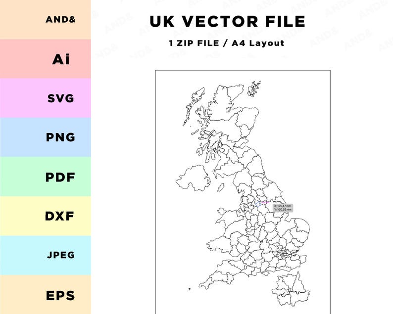 United Kingdom Map Svg King and Queen Cut File UK Vector File Map ...