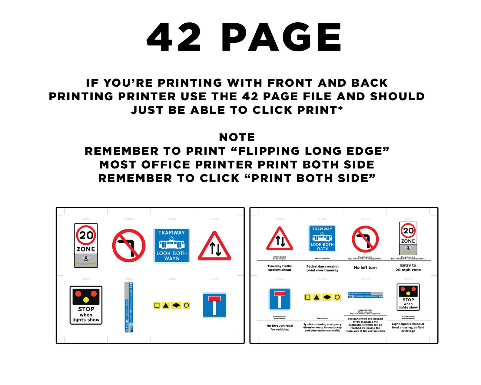 Road Sign Learning Road Signs Flash Cards Learning Cards UK Theory Test ...