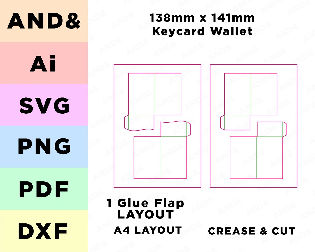 Keycard Wallet SVG, Line Art Cut Files (digital Download) - Etsy