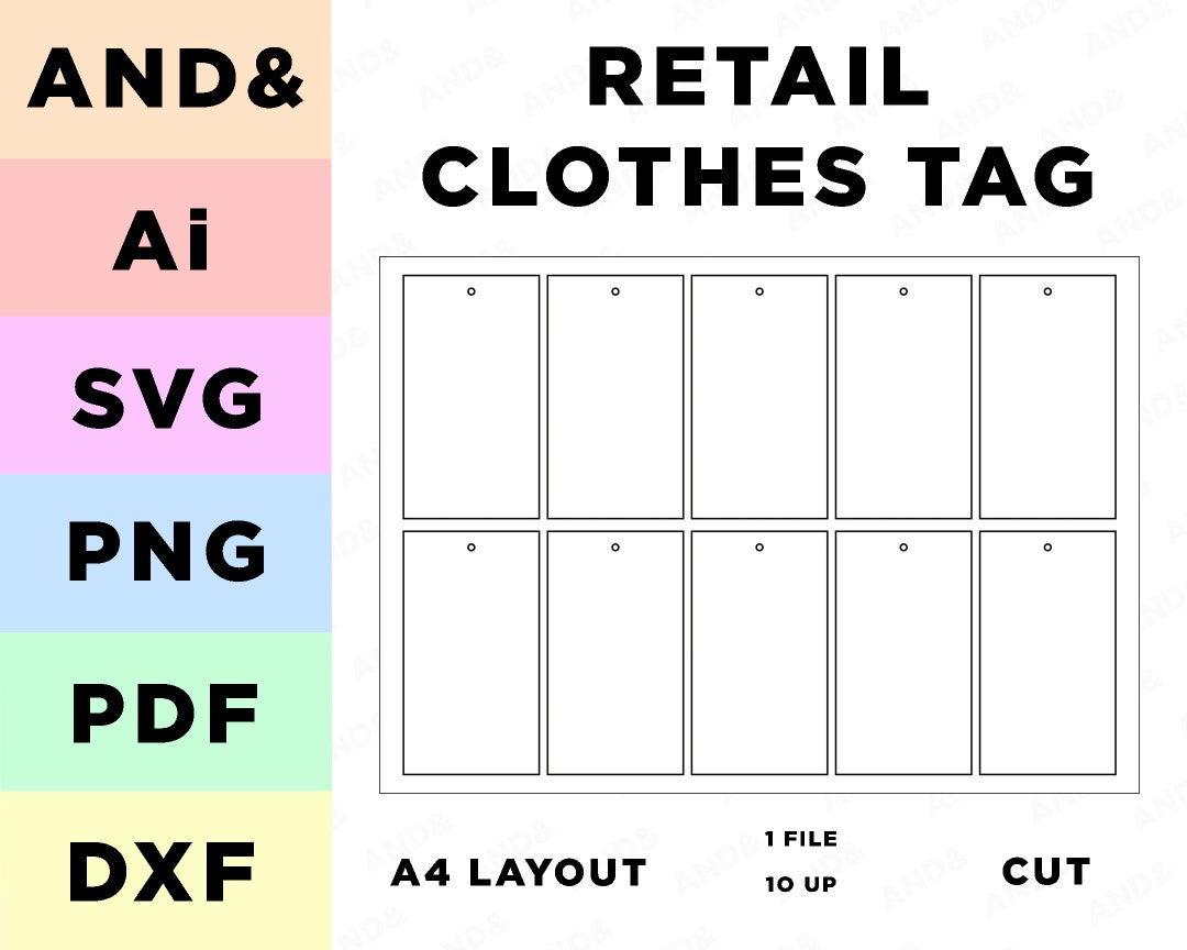Retail Clothing Tag Cutting File (SVG, DXF, PDF) - Etsy