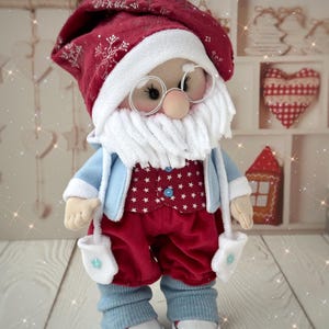 Low Sew Christmas Gnome Pattern PDF DIY Santa Doll Tutorial Holiday Toy ...