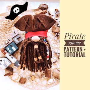 Pirate Gnome Sewing Pattern, DIY Funny Dwarf Tutorial, Low Sew ...