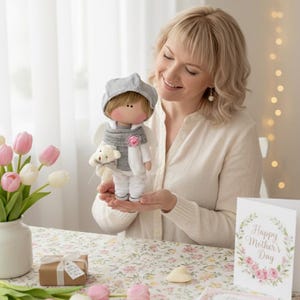 Angel Rag Doll Sewing Pattern DIY Guardian Boy Tutorial Mothers Day ...