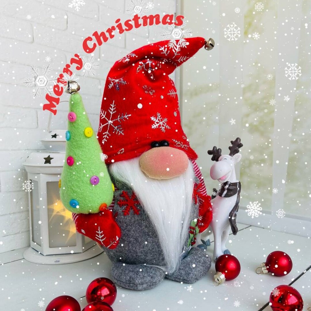 Christmas Gnome Pattern Diy Gnome Tutorial Scandinavian Gnome Pdf