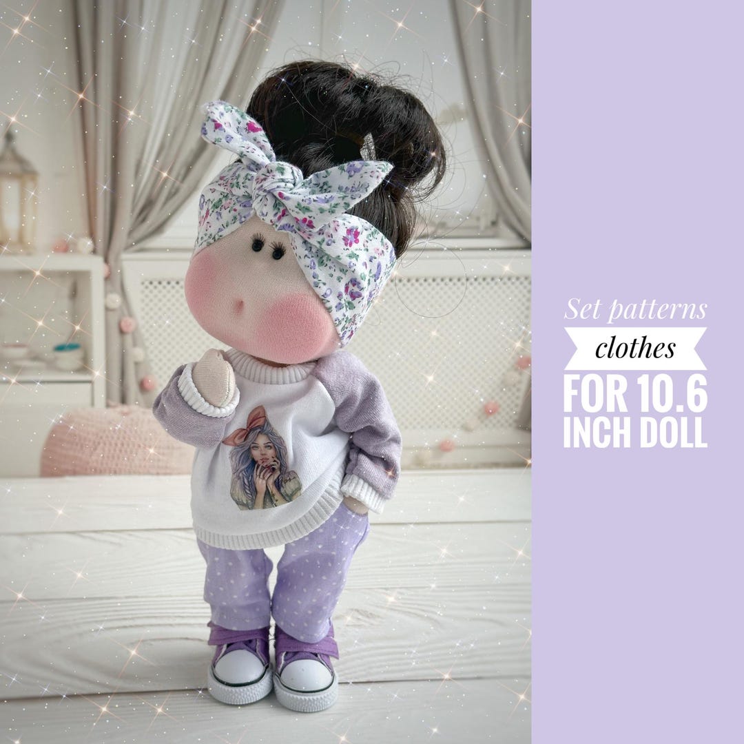Easy Rag Doll Clothes Set Pdf English Sewing Pattern And Tutorial For