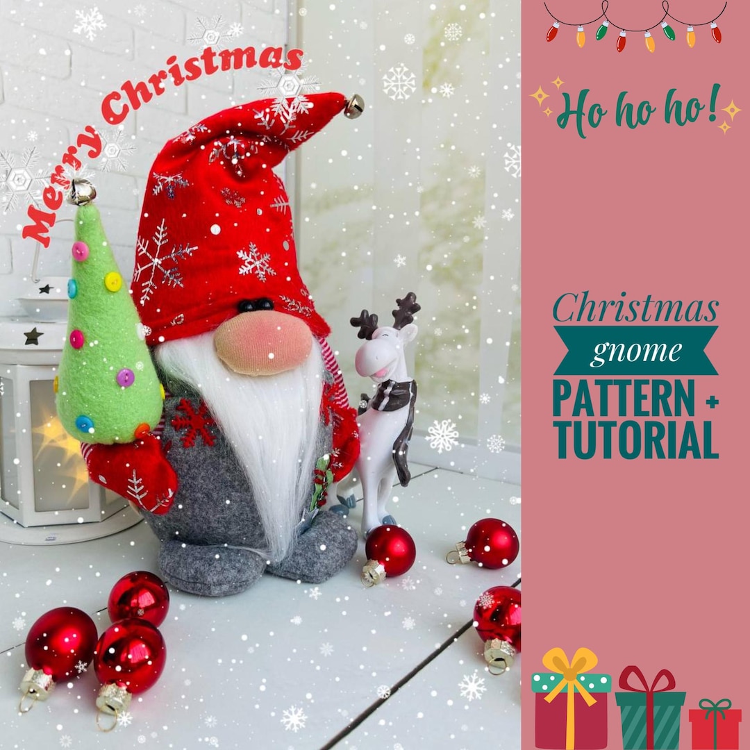 Christmas Gnome Pattern, DIY Gnome Tutorial, Scandinavian Gnome PDF ...