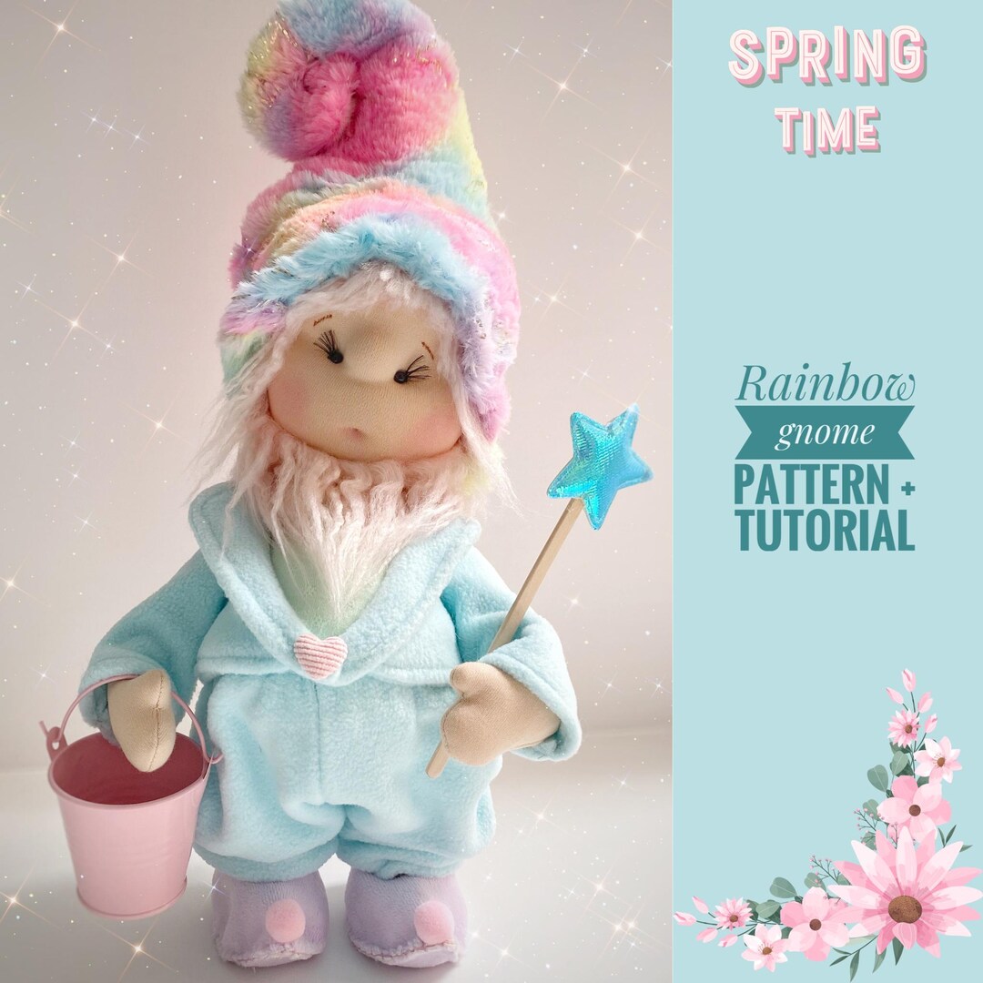 Scandinavian Spring Gnome Pattern PDF, Easy DIY Sewing Template, Cute ...