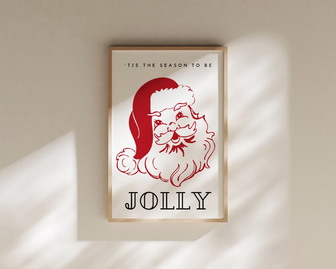 Tis the Season to Be Jolly Santa Sign - Etsy