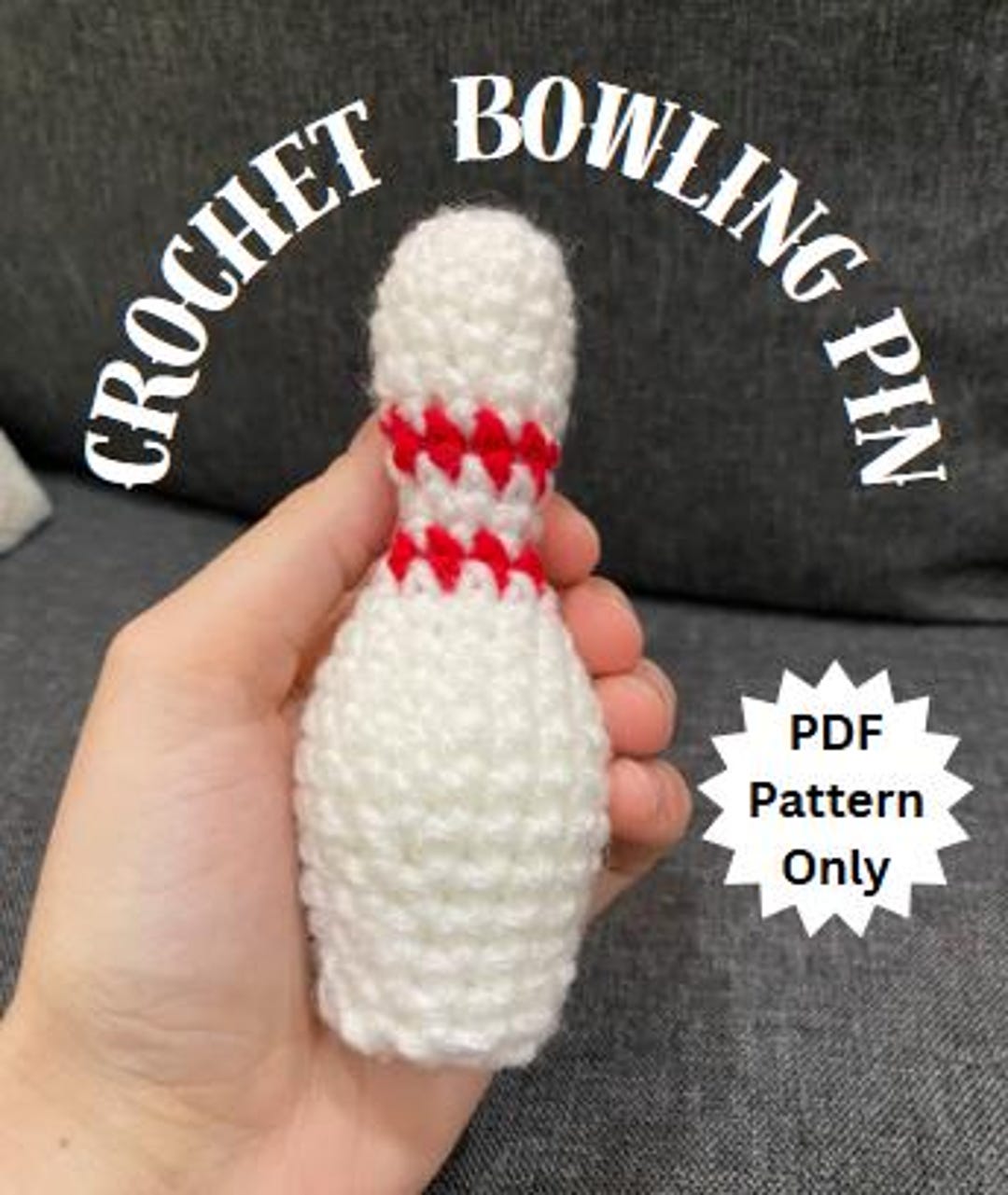 Crochet Bowling Pin PDF Pattern! Easy Amigurumi Project! - Etsy