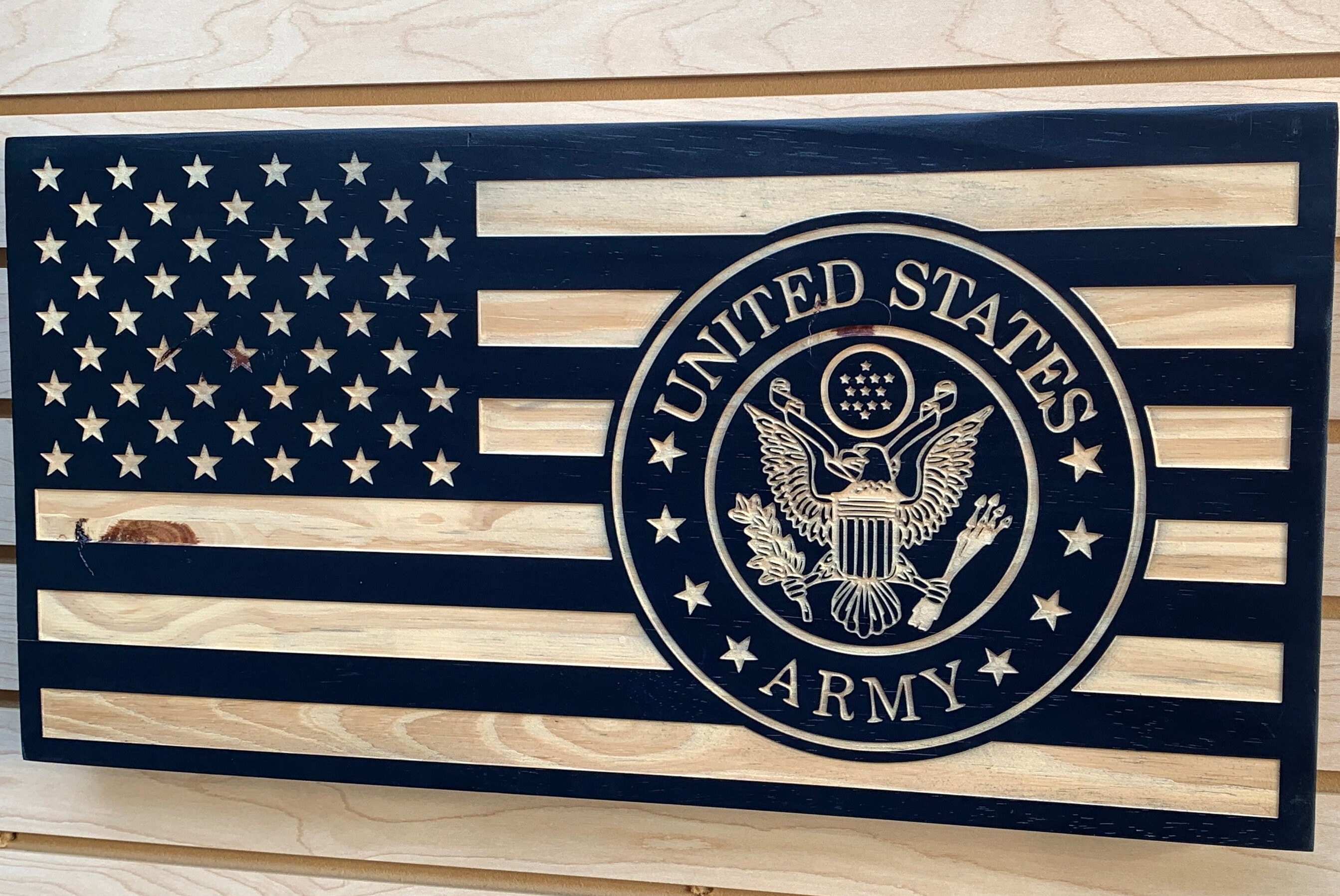Wooden, United States, Army Flag - Etsy