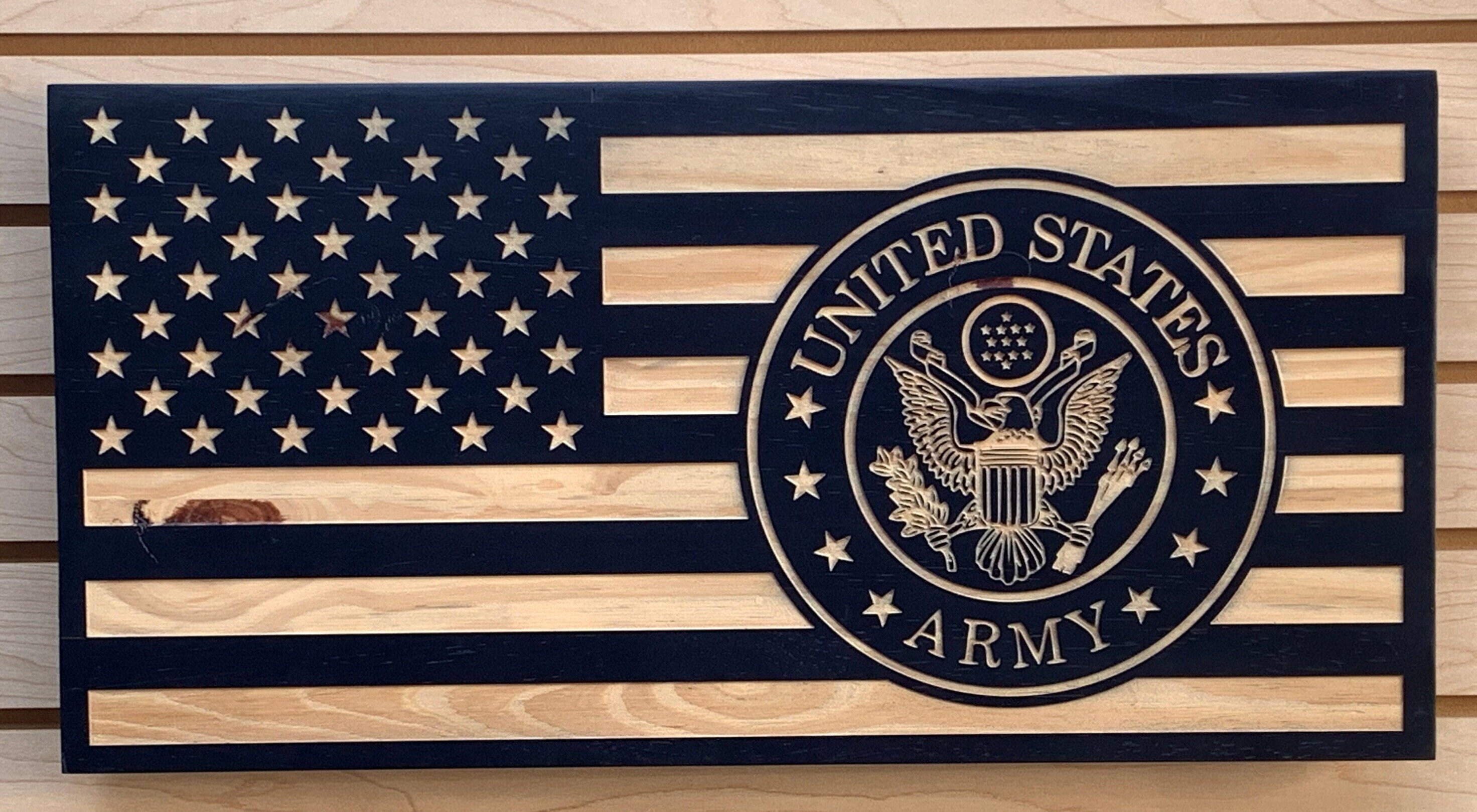 Wooden, United States, Army Flag - Etsy