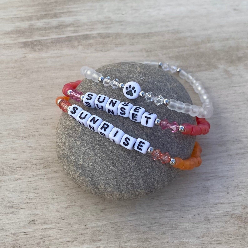 Custom Word Bracelet - Personalized Word Bracelet - Letter Bead ...