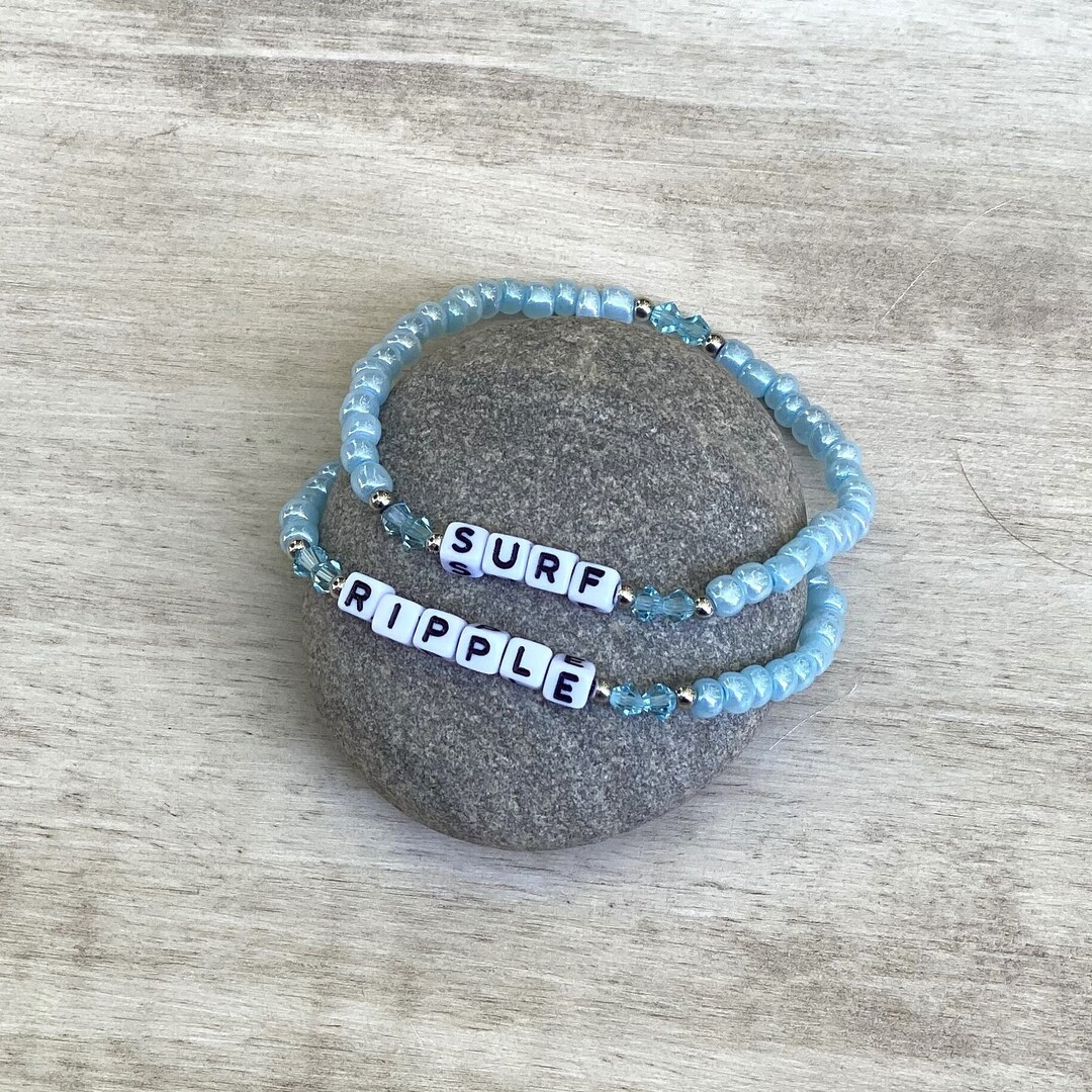 Custom Word Bracelet - Personalized Word Bracelet - Letter Bead ...