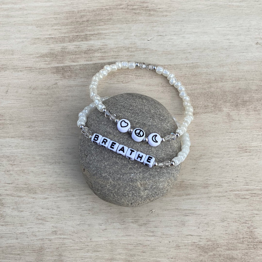 Custom Word Bracelet - Personalized Word Bracelet - Letter Bead ...