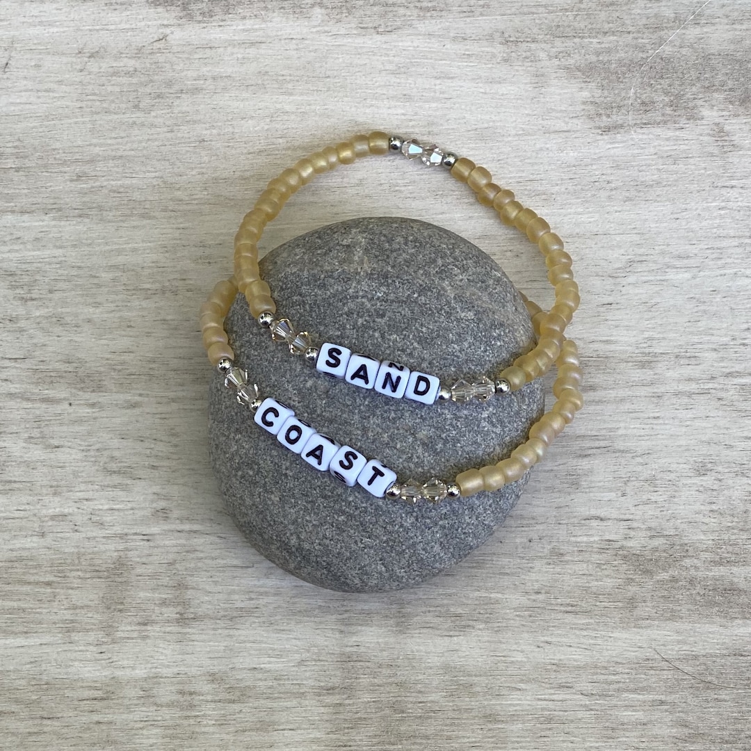 Custom Word Bracelet - Personalized Word Bracelet - Letter Bead ...