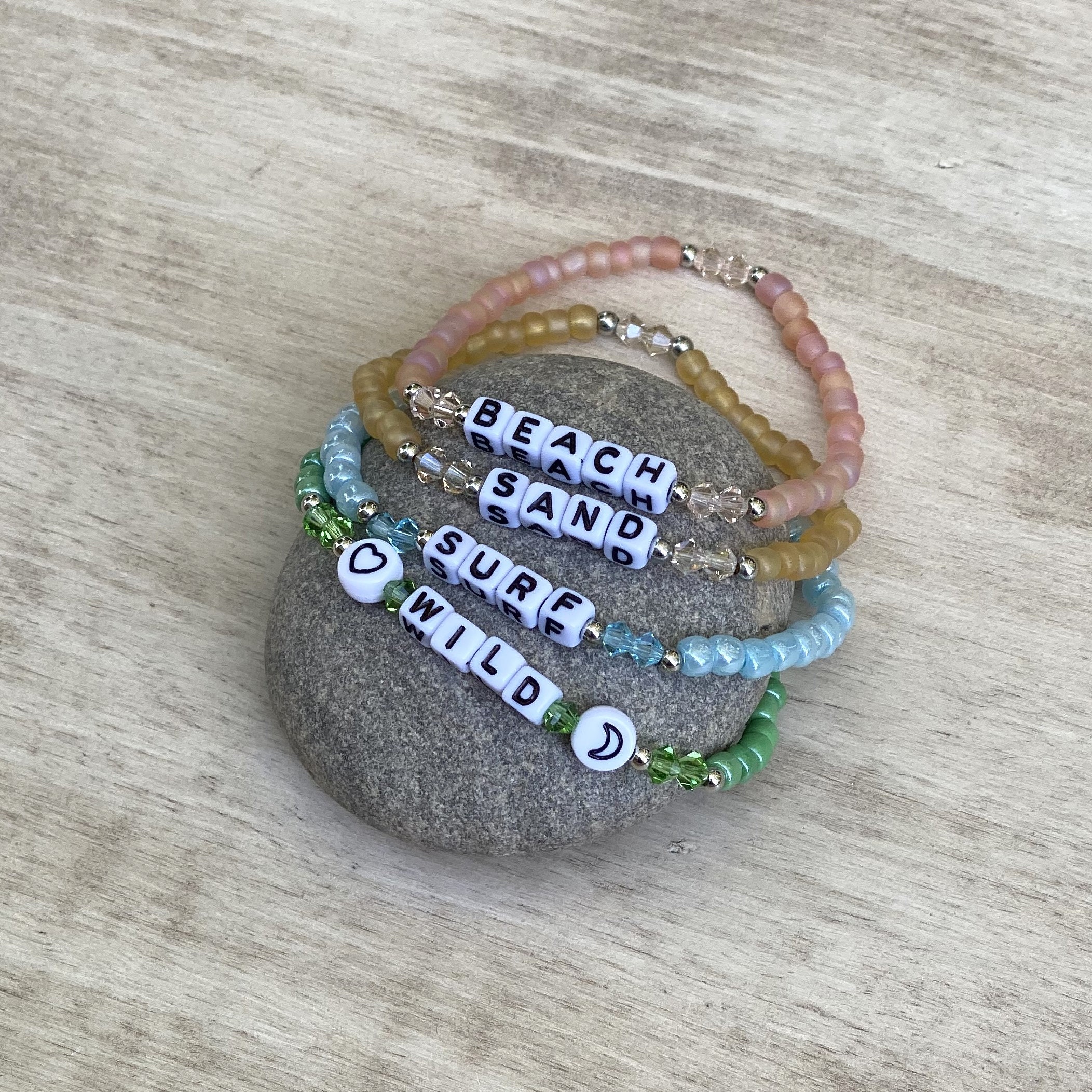 Custom Word Bracelet Personalized Word Bracelet Letter Bead Bracelet ...