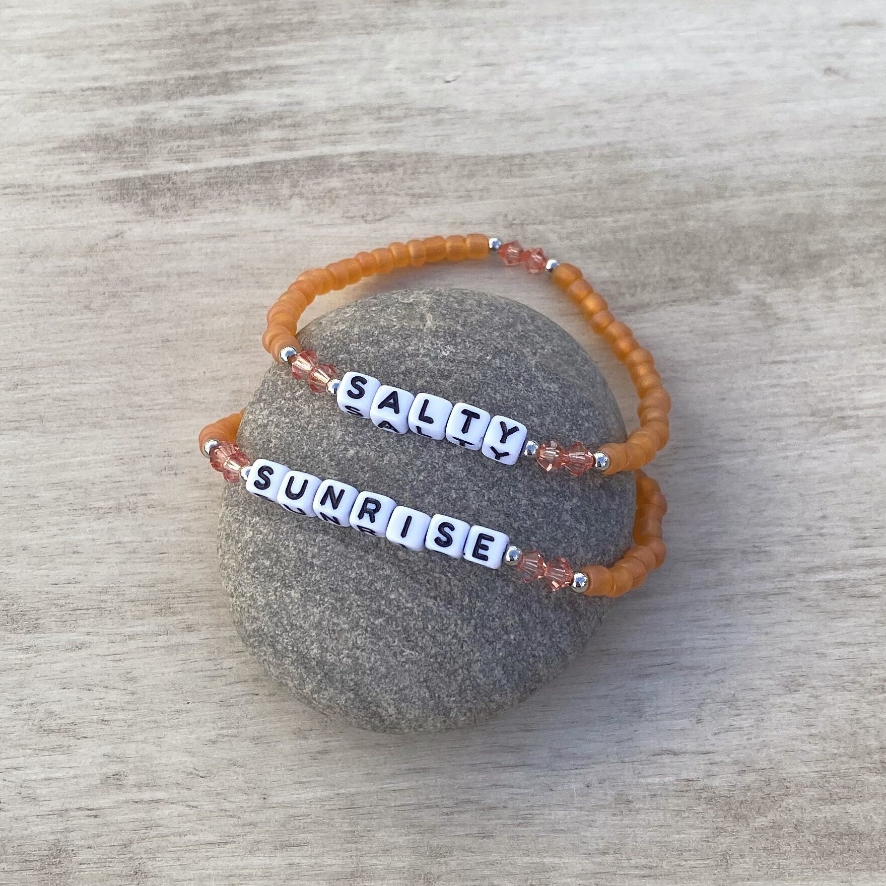 Custom Word Bracelet - Personalized Word Bracelet - Letter Bead ...