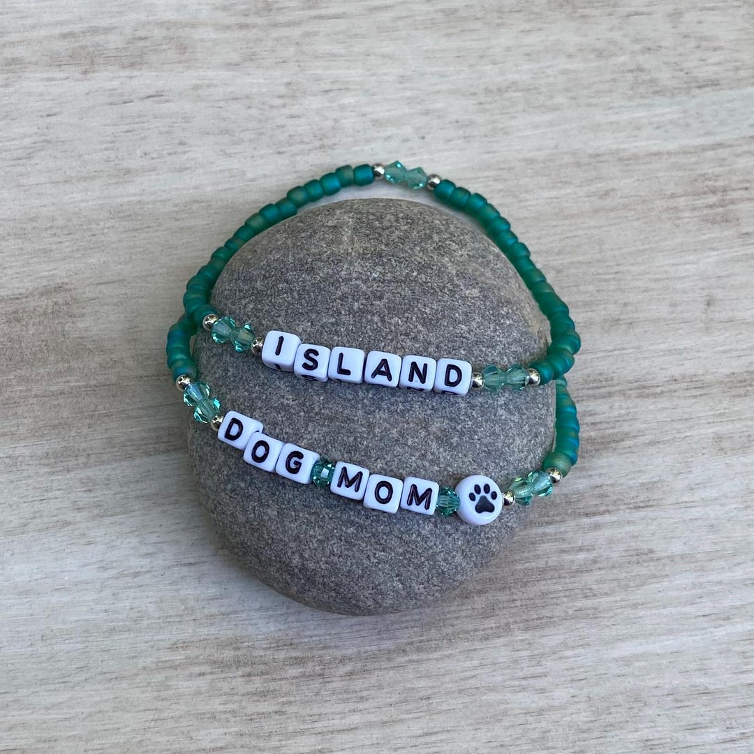 Custom Word Bracelet - Personalized Word Bracelet - Letter Bead ...