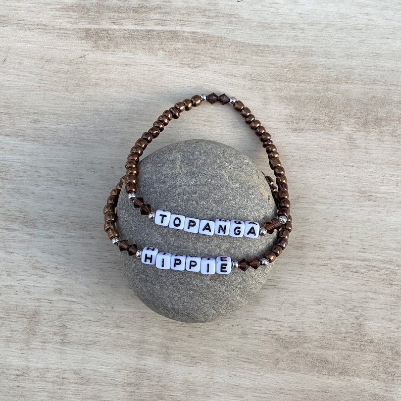 Custom Word Bracelet - Personalized Word Bracelet - Letter Bead ...
