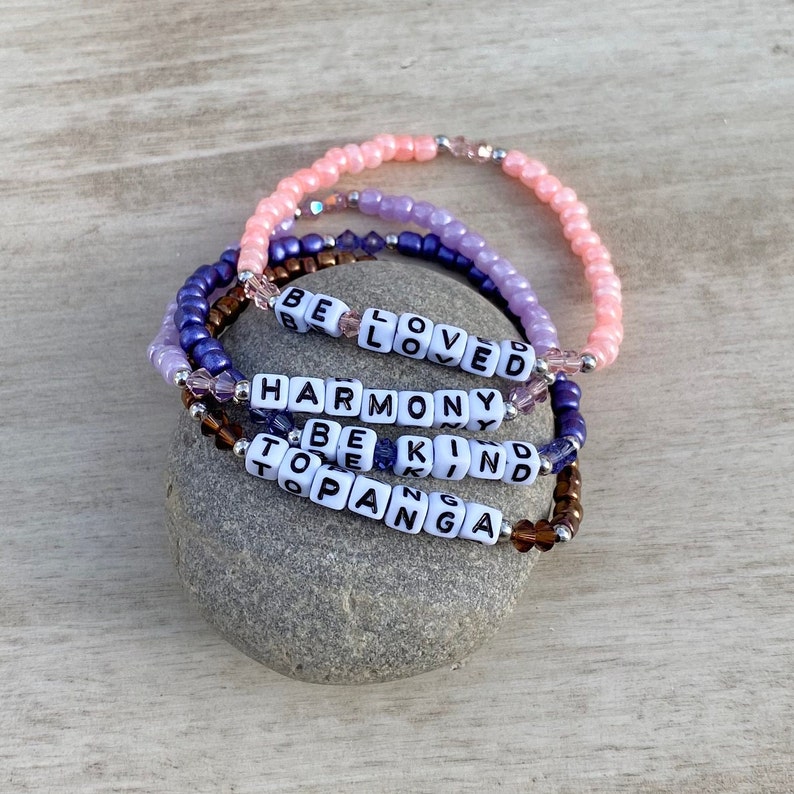 Custom Word Bracelet - Personalized Word Bracelet - Letter Bead ...