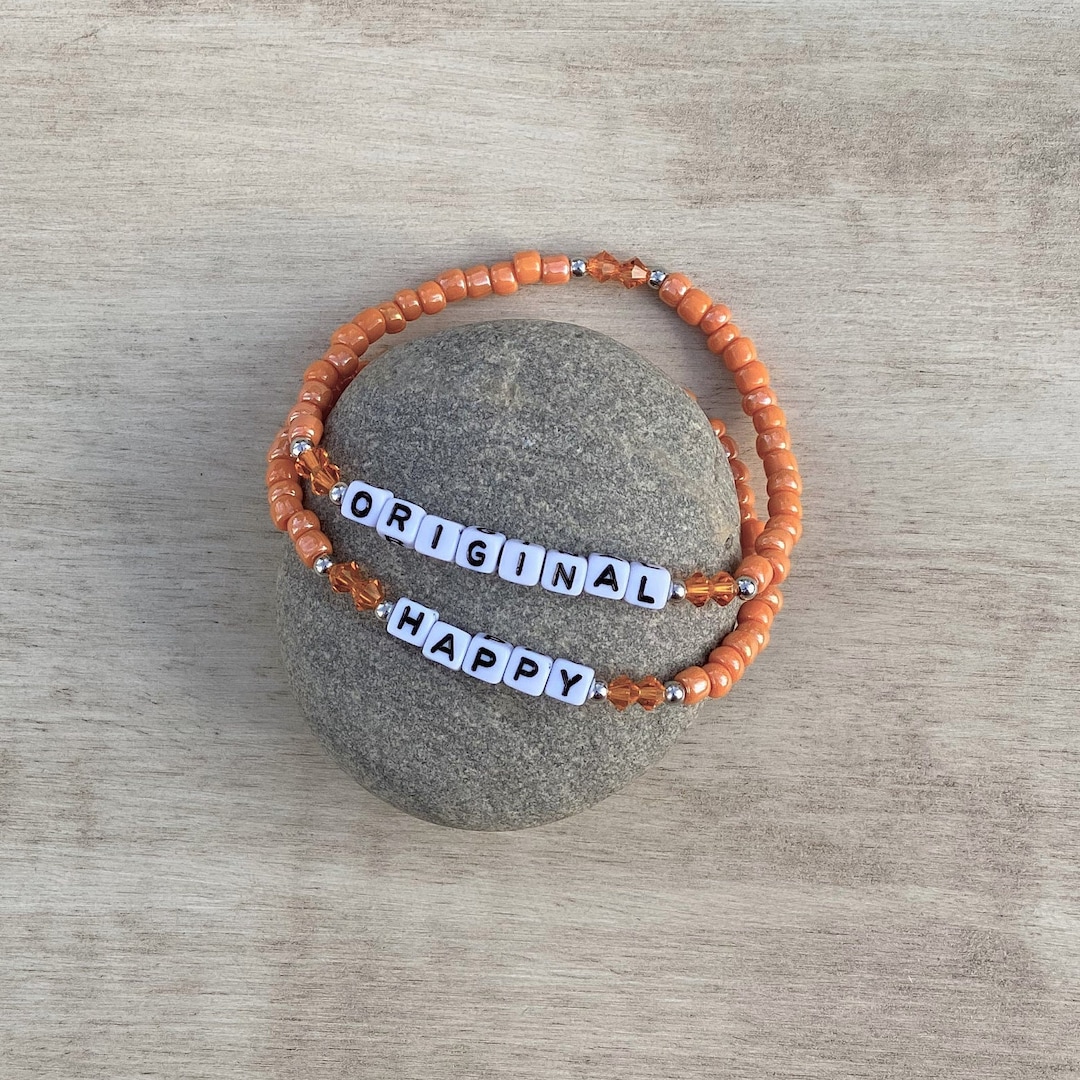 Custom Word Bracelet - Personalized Word Bracelet - Letter Bead ...
