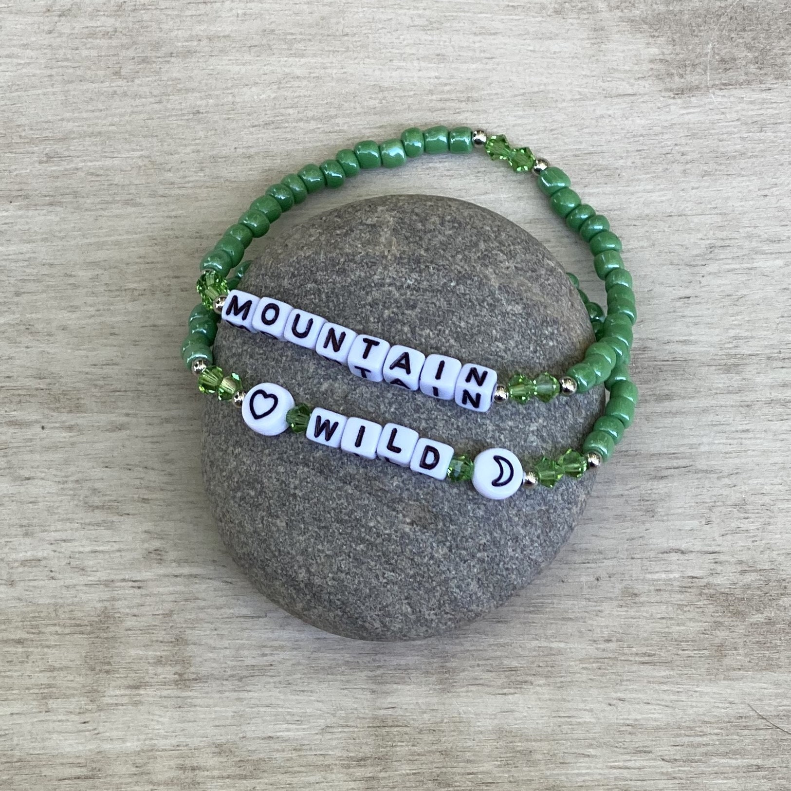 Custom Word Bracelet - Personalized Word Bracelet - Letter Bead ...