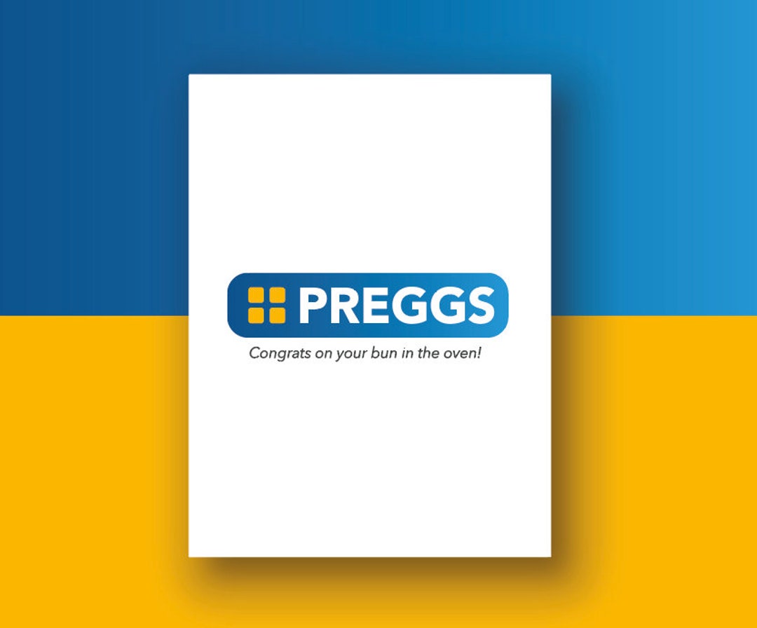 Handmade preggs Congrats Card Fun Greggs Bakery Inspired Design 300gsm ...