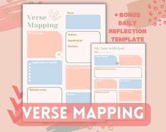 Bible Verse Mapping, Digital Bible Study Printable, Bible Study Tools ...