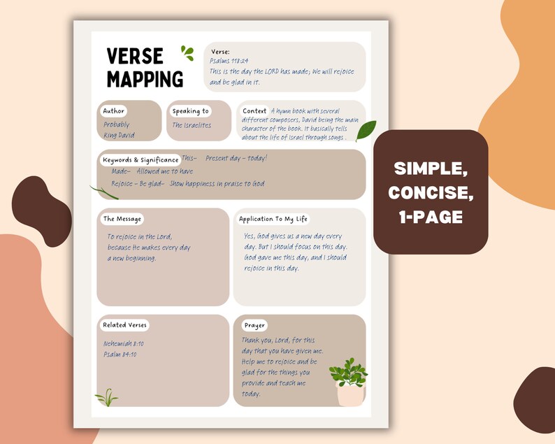 Bible Verse Mapping, Digital Bible Study Printable, Bible Study Tools ...