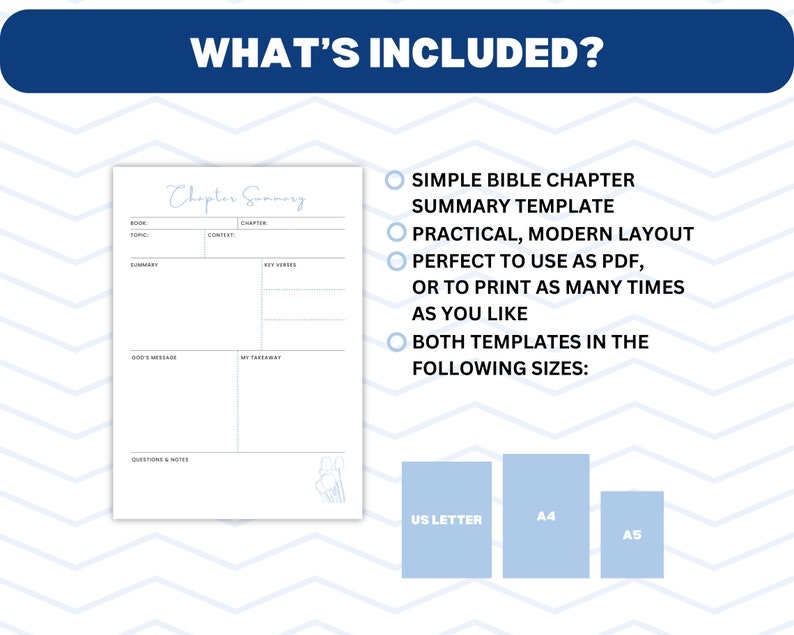 Bible Chapter Summary Template | Bible Study | Bible Template | Bible ...