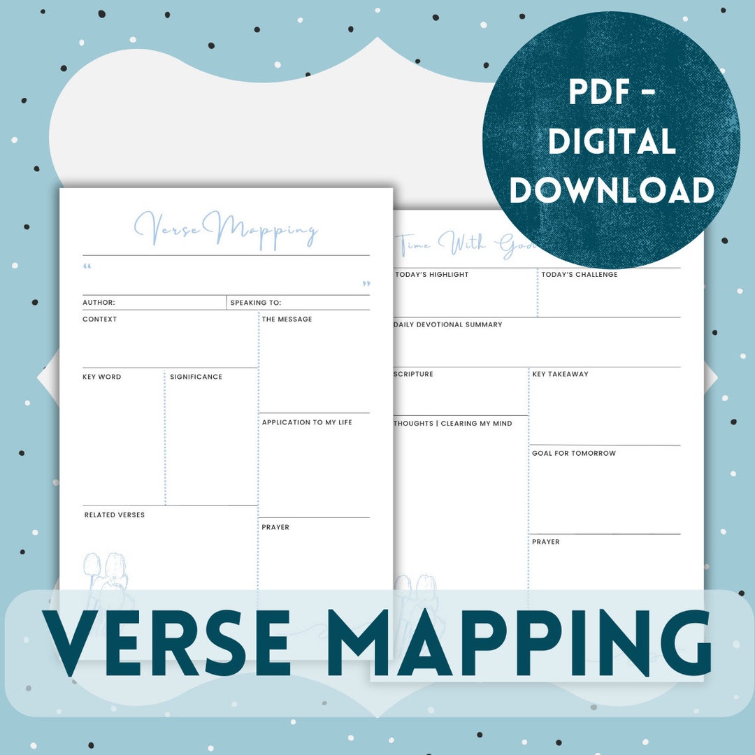 Bible Verse Mapping, Digital Bible Study Printable, Bible Study Tools ...