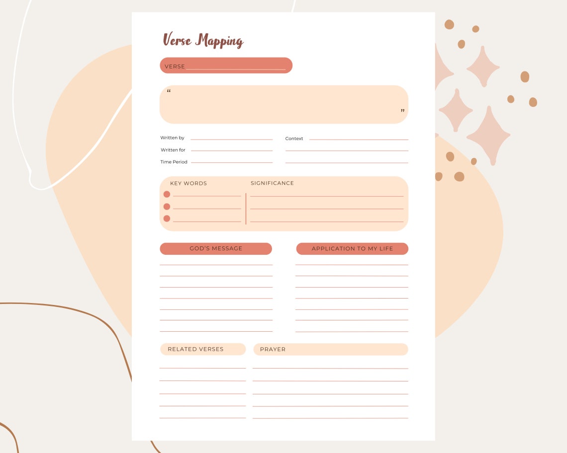 Bible Verse Mapping, Digital Bible Study Printable, Bible Study Tools ...