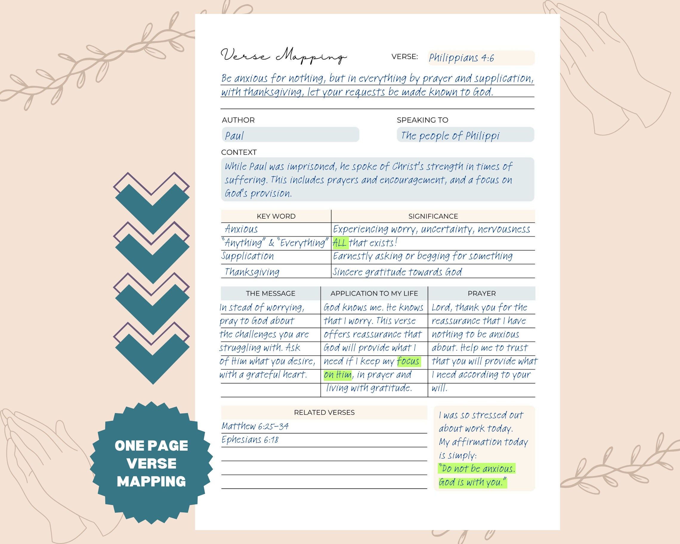 Bible Verse Mapping, Digital Bible Study Printable, Bible Study Tools ...