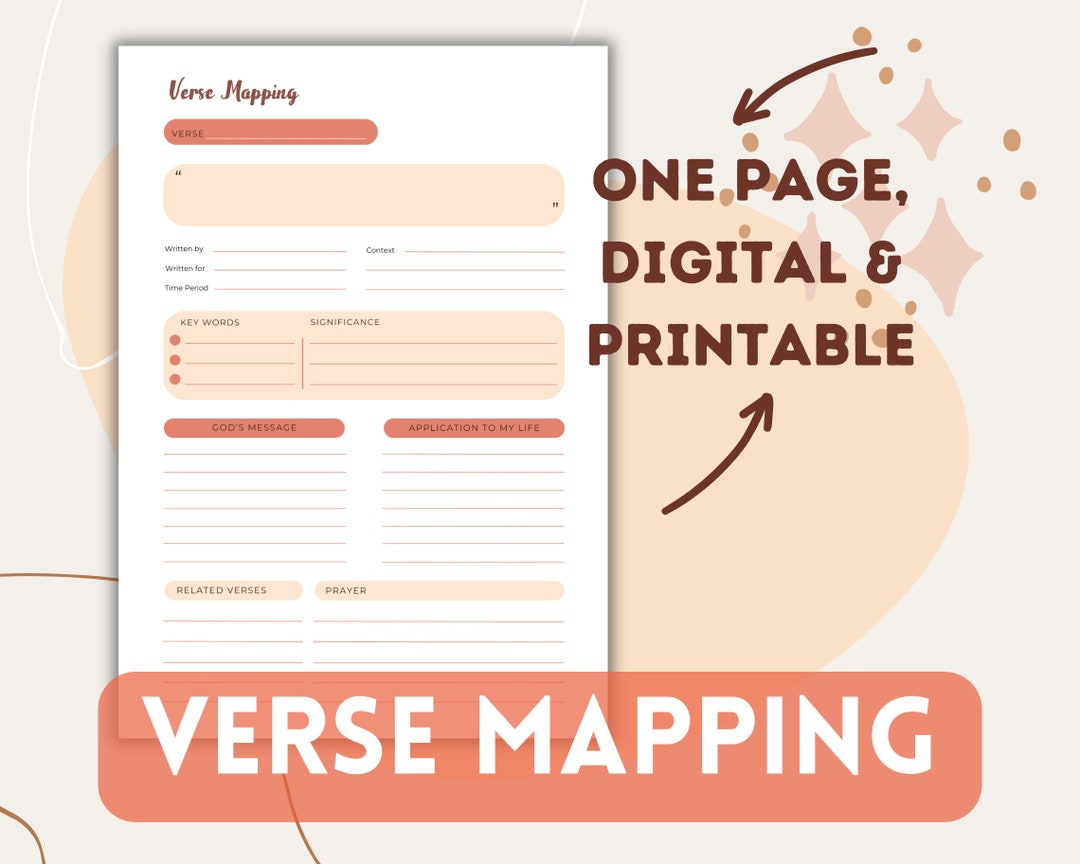 Bible Verse Mapping, Digital Bible Study Printable, Bible Study Tools ...