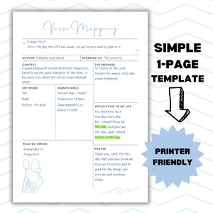 Bible Verse Mapping, Digital Bible Study Printable, Bible Study Tools ...