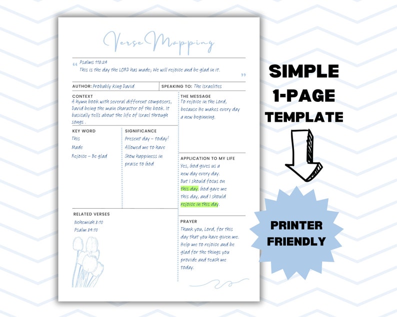 Bible Verse Mapping, Digital Bible Study Printable, Bible Study Tools ...