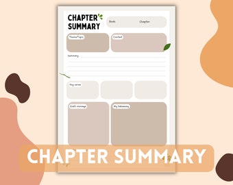 Bible Chapter Summary Template Bible Study Bible Template Bible Summary ...