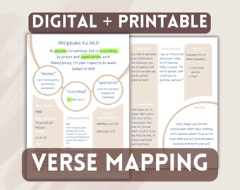 Bible Verse Mapping, Digital Bible Study Printable, Bible Study Tools ...