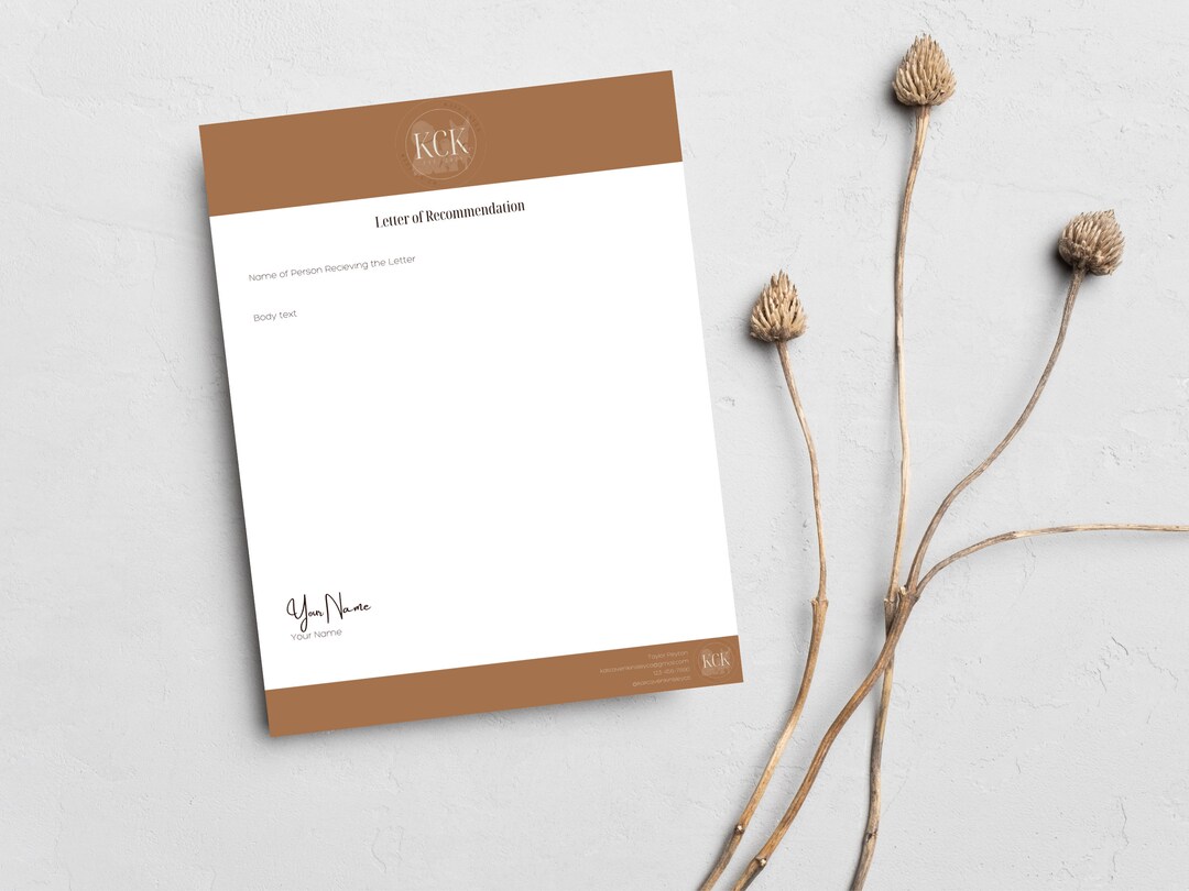 Letterhead Template Digital Download Letterhead Reference Matching ...