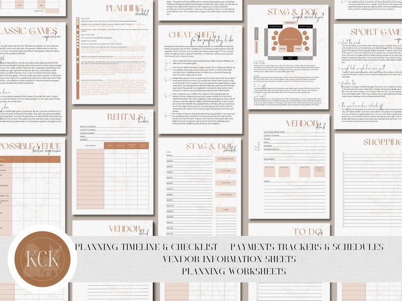 24 Page Stag & Doe Planner, Timeline, Checklist, Stag and Doe Planning ...