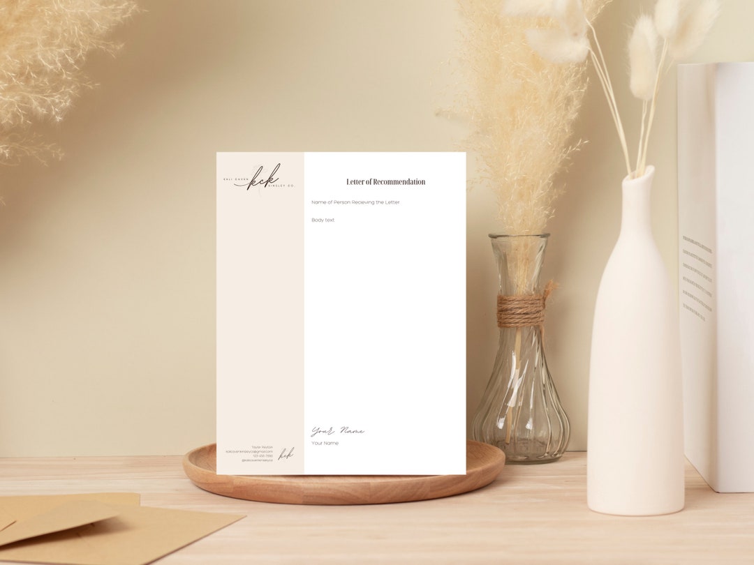 Letterhead Template Digital Download Letterhead Reference Matching ...