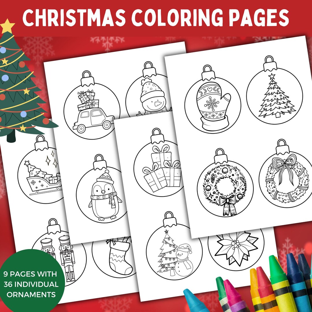 Christmas Ornament Coloring Pages, Printable Ornaments for Kids ...