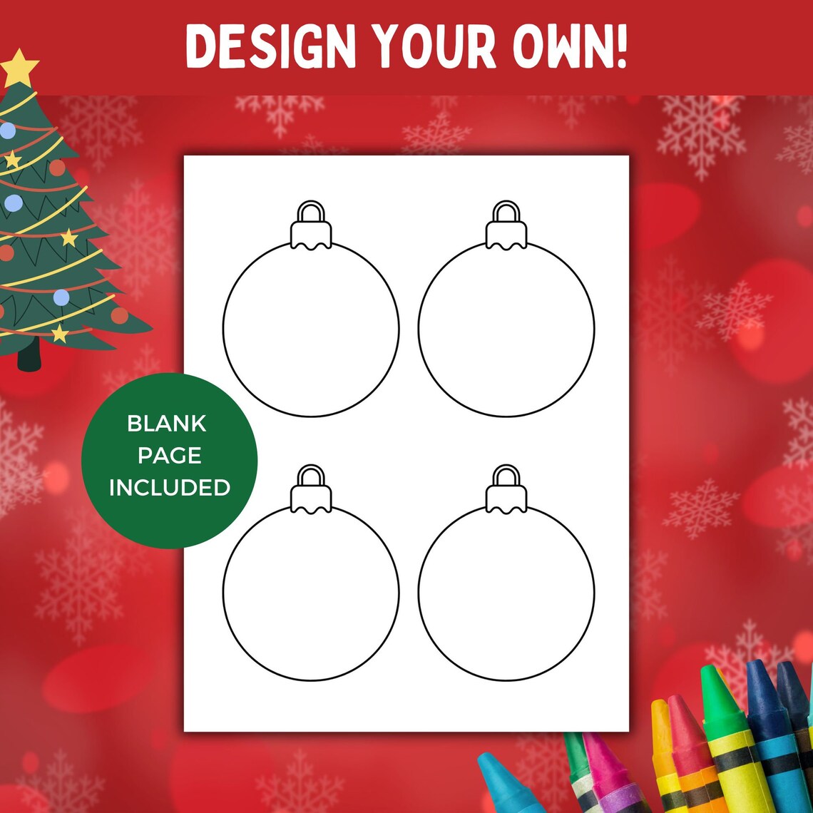 Christmas Ornament Coloring Pages, Printable Ornaments for Kids ...