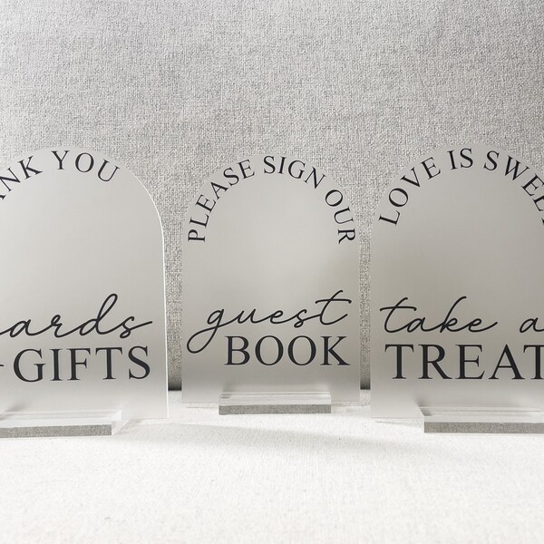 Frosted Acrylic Wedding Sign - Etsy
