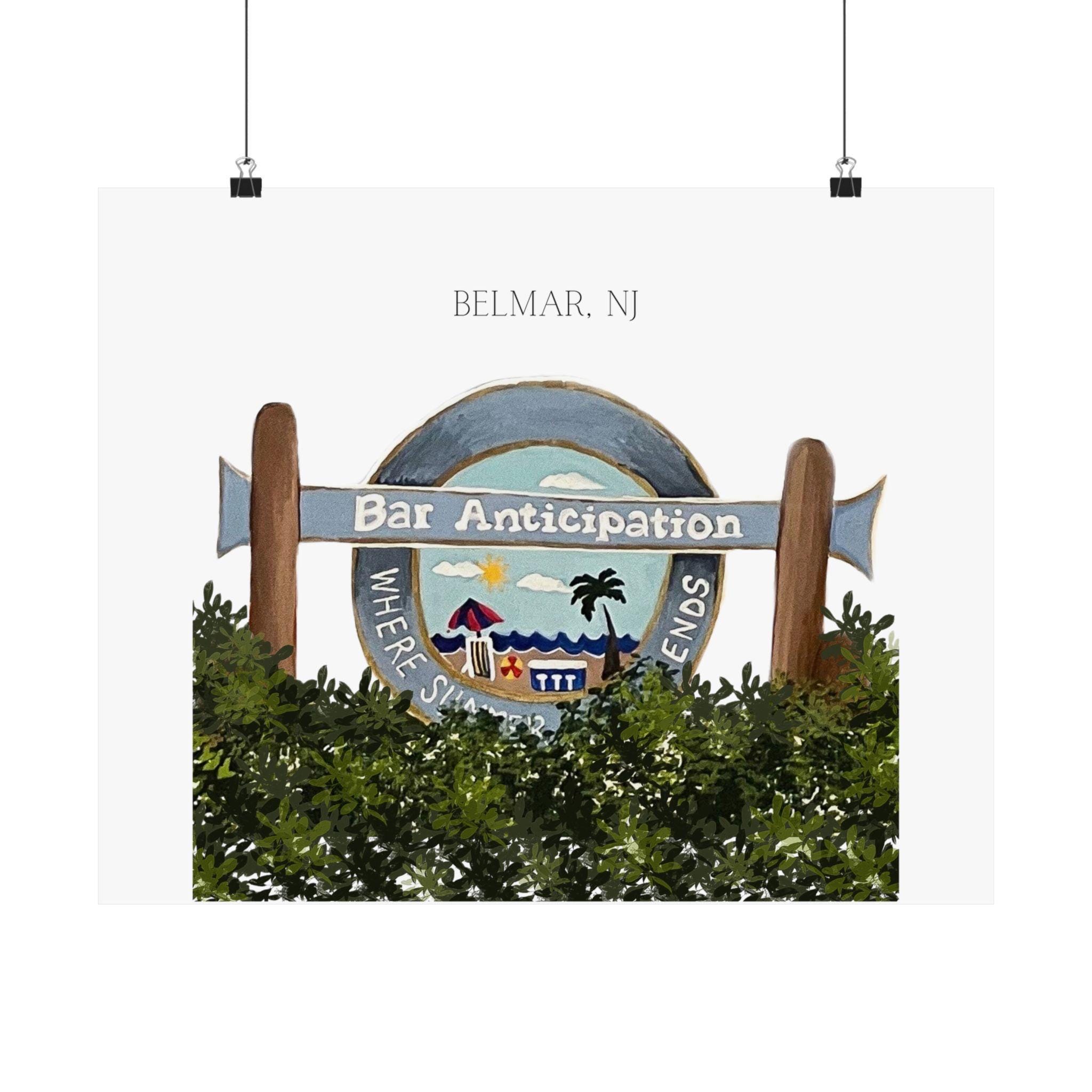 Bar Anticipation, Belmar NJ - Art Print, Wall Art, Home Decor, Acrylic ...