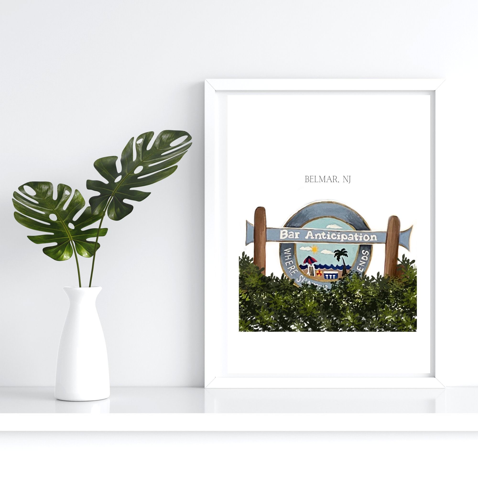 Bar Anticipation, Belmar NJ - Art Print, Wall Art, Home Decor, Acrylic ...