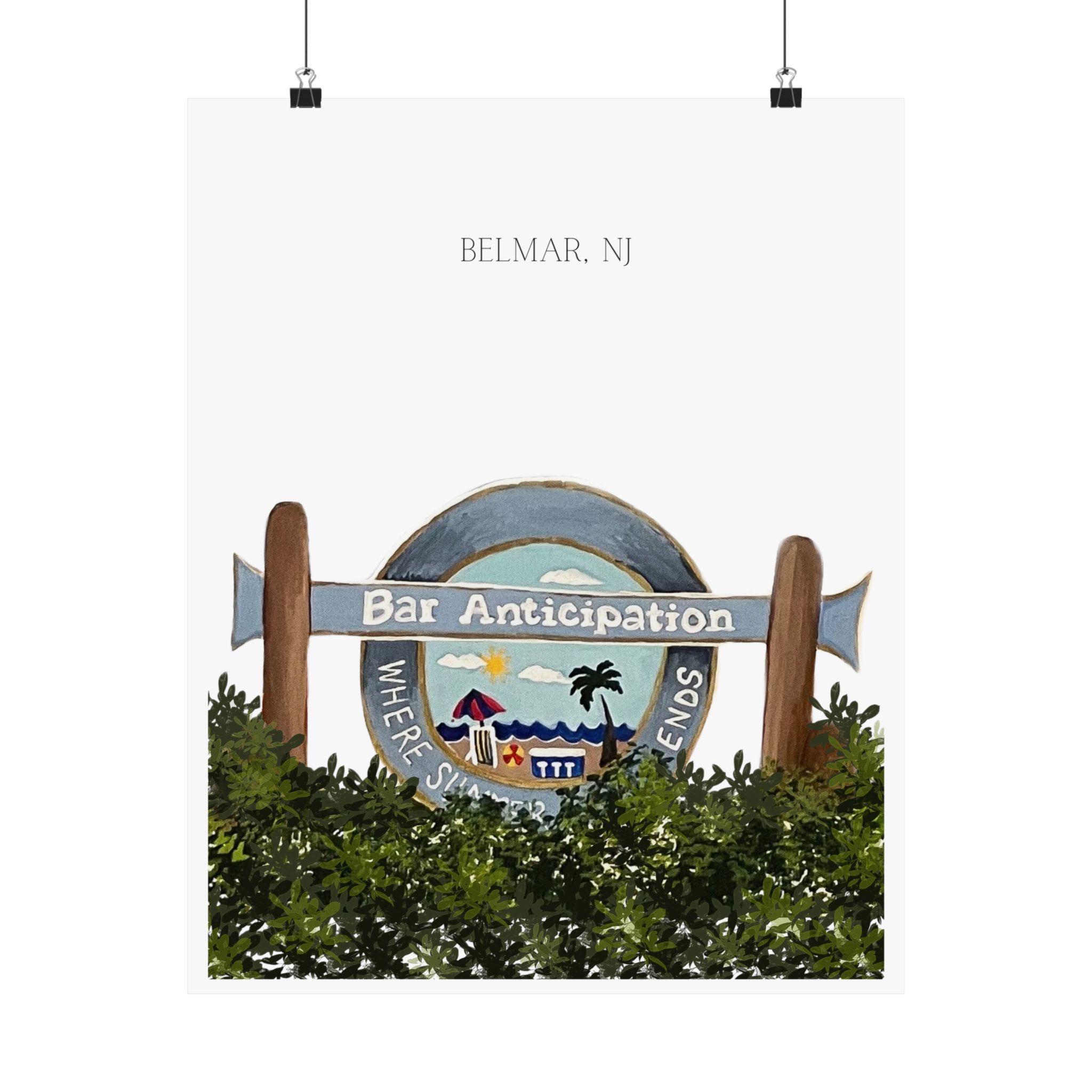 Bar Anticipation, Belmar NJ Art Print, Wall Art, Home Decor, Acrylic ...